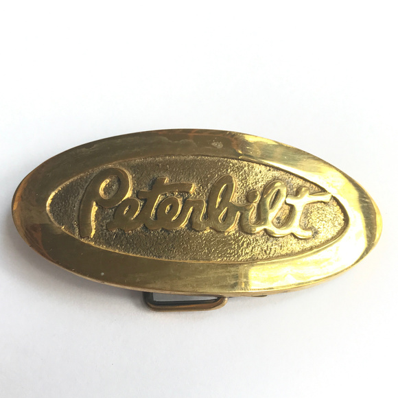 Accessories | Vintage Original Solid Brass Peterbilt Belt Buckle | Poshmark